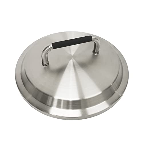 Stainless Steel Fire Pit Cover Lid for Solo Stove Ranger, 15" Portable Fire Pit Cover with Handle, Outdoor Wood Burning and Low Smoke Camping Stove Accessory