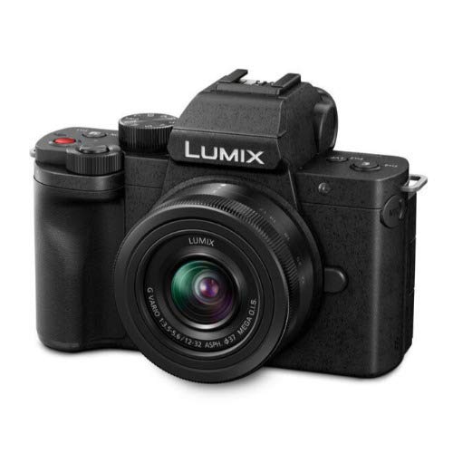 Panasonic DC-G100KK LUMIX G100 4K Mirrorless Vlogging Camera with 12-32mm Lens Bundle with 64GB SD Card, Gadget Bag Kit, Extra Battery, and 12-Inch Flexible Tripod (5 Items)