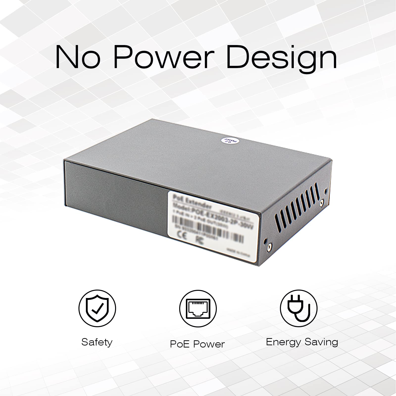 UltraPoE 3 Port Gigabit PoE Switch Extender, 10/100/1000Mbps Ethernet Cat5e/6 30W,Compliant IEEE 802.3at/af, POE+ Extender Network Repeater,PoE Injector