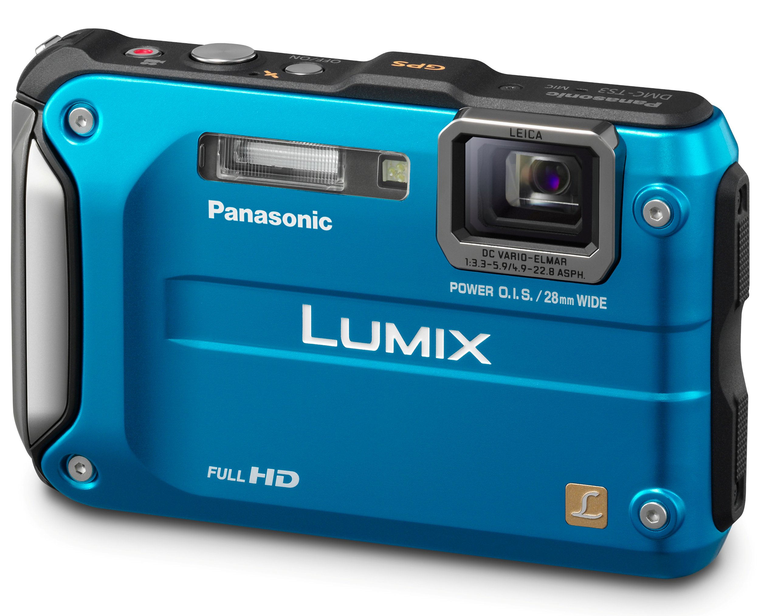 Panasonic Lumix DMC-TS3 12.1 MP Rugged/Waterproof Digital Camera with 4.6x Wide Angle Optical Image Stabilized Zoom and 2.7-Inch LCD (Blue)