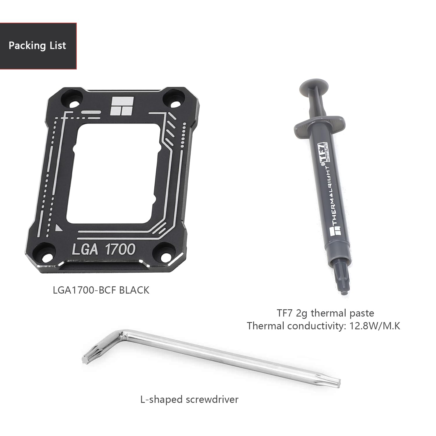 Thermalright Intel12th13th Generation LGA1700 Anti-Bending Buckle,Curved Pressure Plate,CPU Fixing Buckle,CPU Stress Bending Correction Fixer,Fully Fitted and Fixed Without Trace Installation (Black)