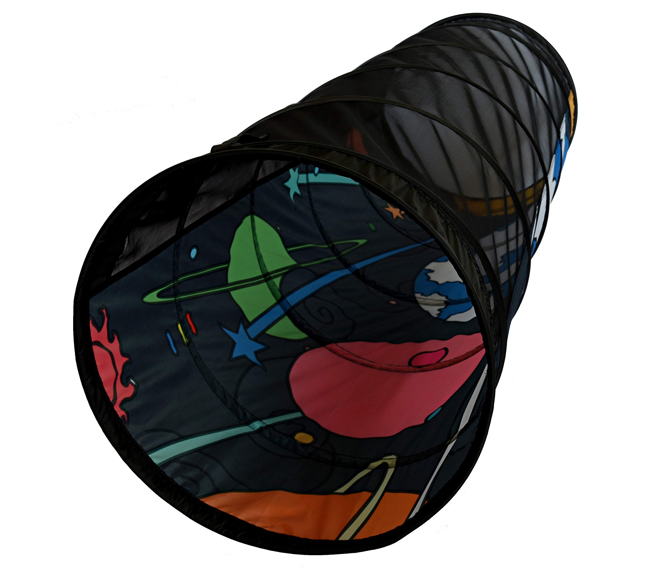 NARMAY® Play Tunnel Space Travel Pop Up Tunnel for Kids Indoor/Outdoor Crawl - 19dia × 60L inch