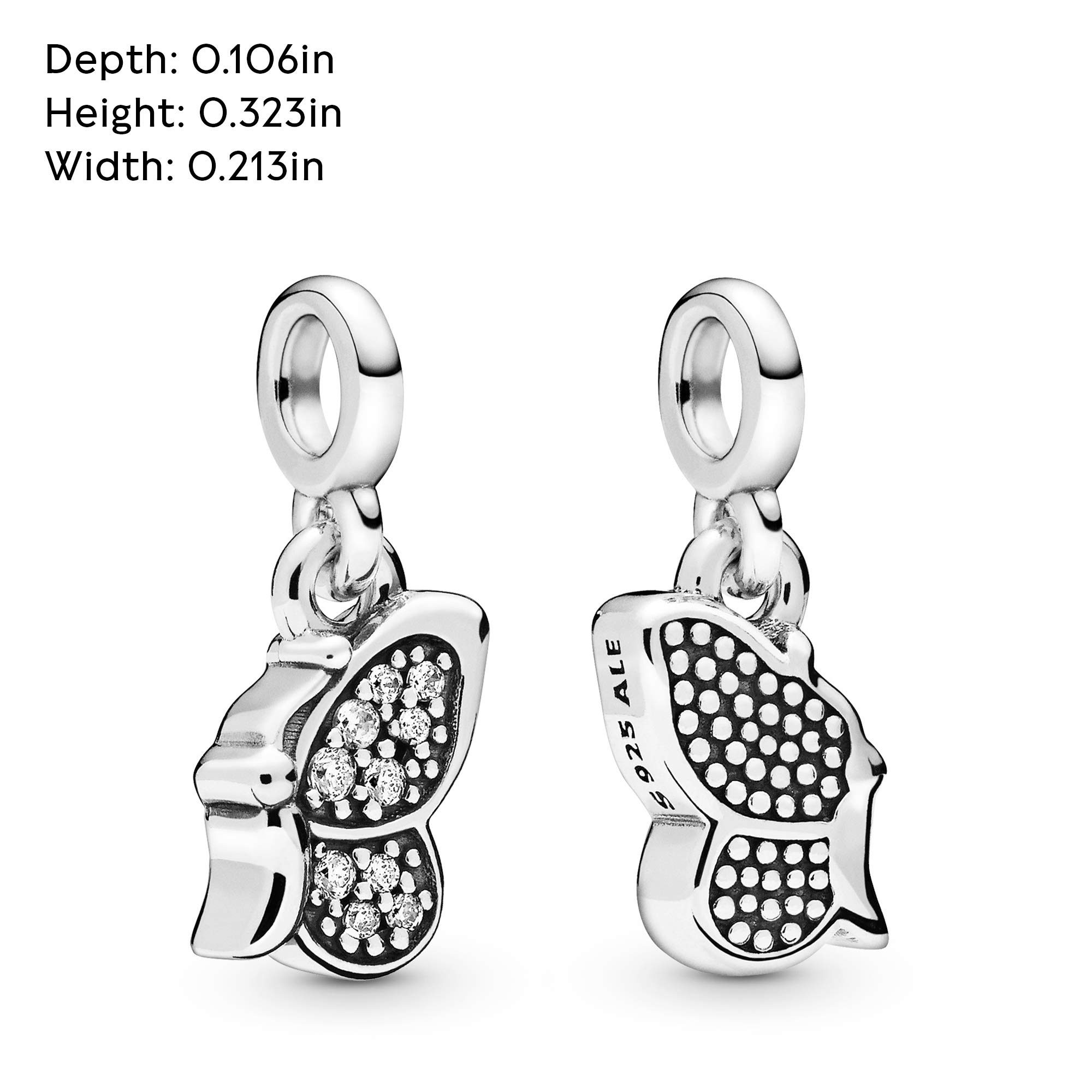 Pandora ME Jewelry Butterfly Dangle Cubic Zirconia Charm in Sterling Silver
