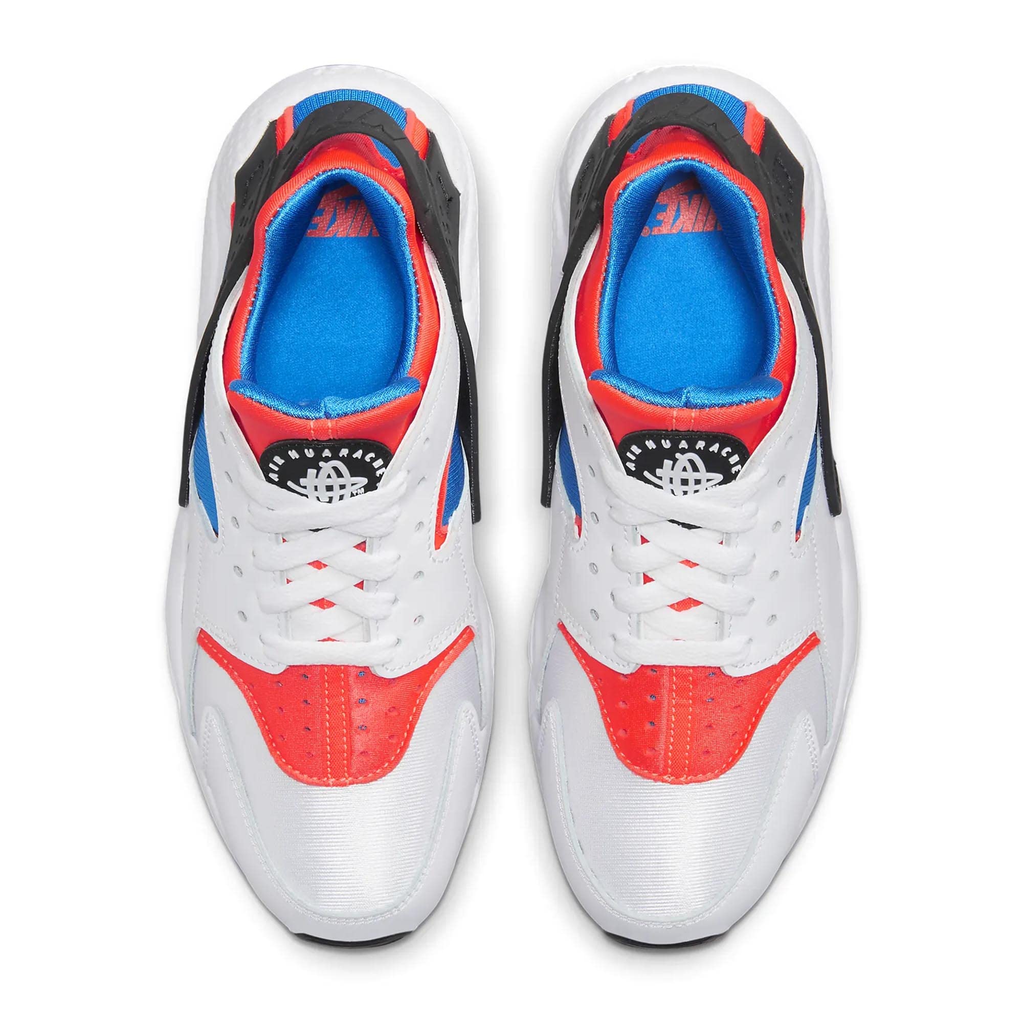 Nike Women's Air Huarache Running Shoes, White/Black/Bright Crimson, 8.5 US