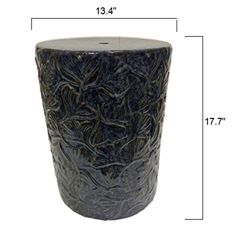 Livabliss Artistic Weavers Wings Garden Stool, Blue