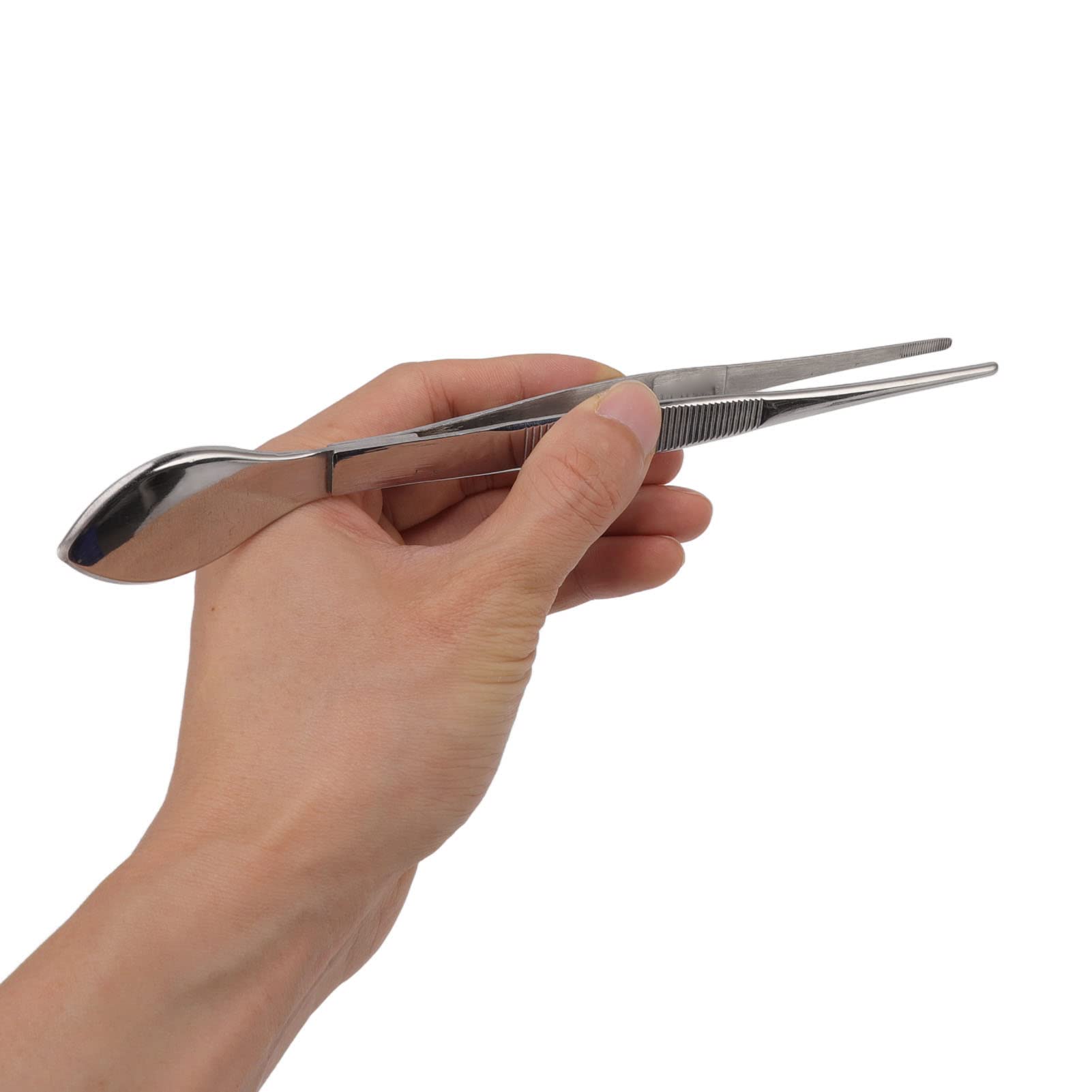 TOTITOM Bonsai Tweezers Soil Loosening Spatula, Stainless Steel Straight Serrated Tips Potted Plant Bonsai Tool