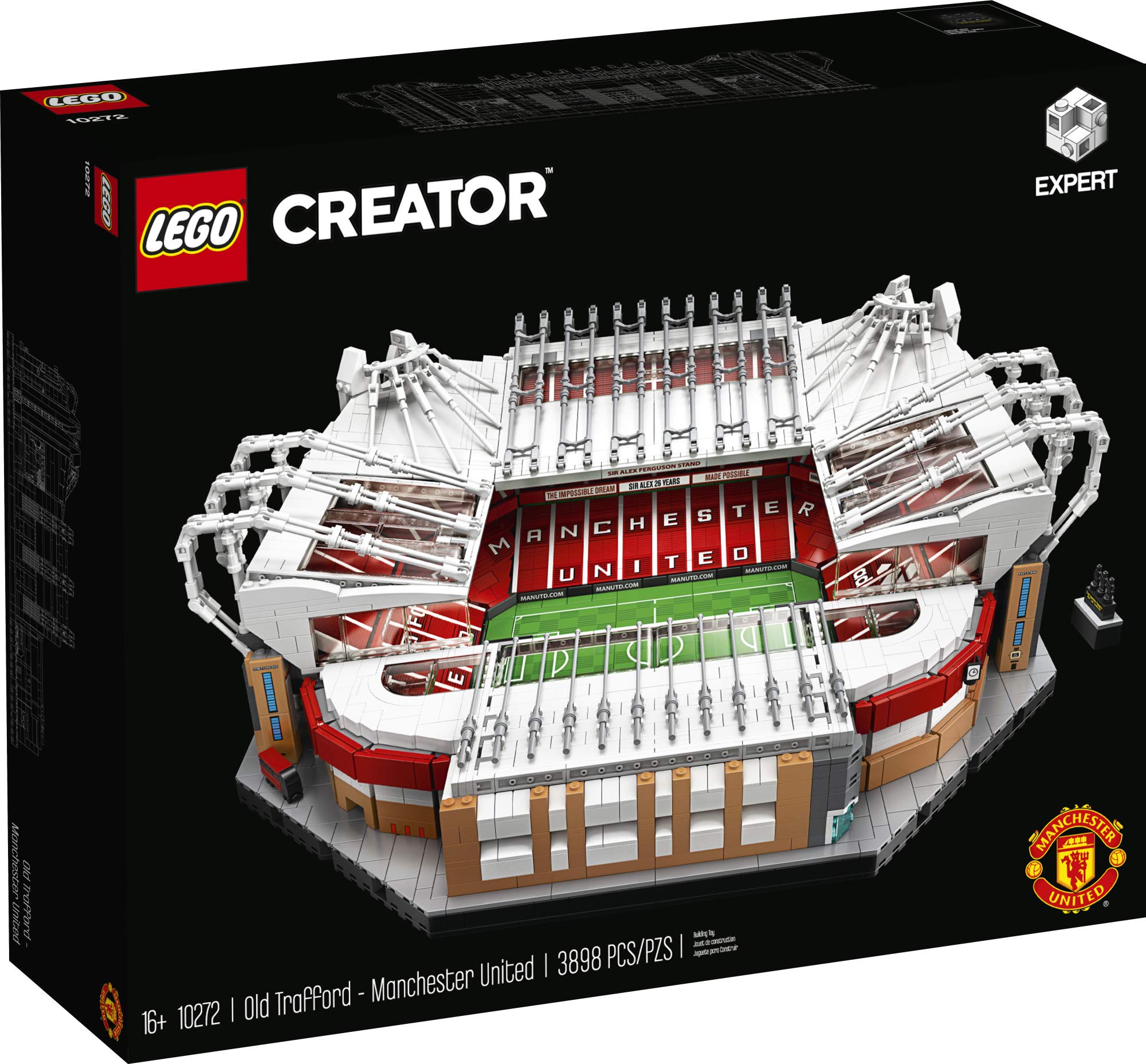 LEGO Creator Expert Old Trafford - Manchester United 10272 Building Kit for Adults and Collector Toy, New 2020 (3,898 Pieces)