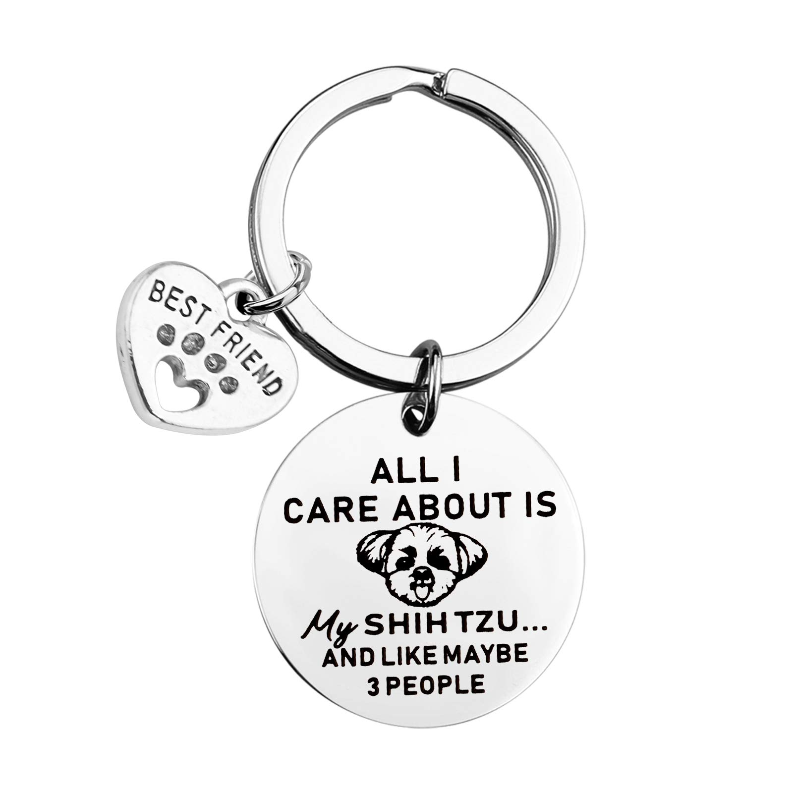 Lywjyb Birdgot Dog Owner Gift Shih Tzu Dog Keychain Dog Mom Gift Shih Tzu Lovers Jewelry Pet Dog Gift Funny Sarcastic Dog Gift (Shih Tzu ky)
