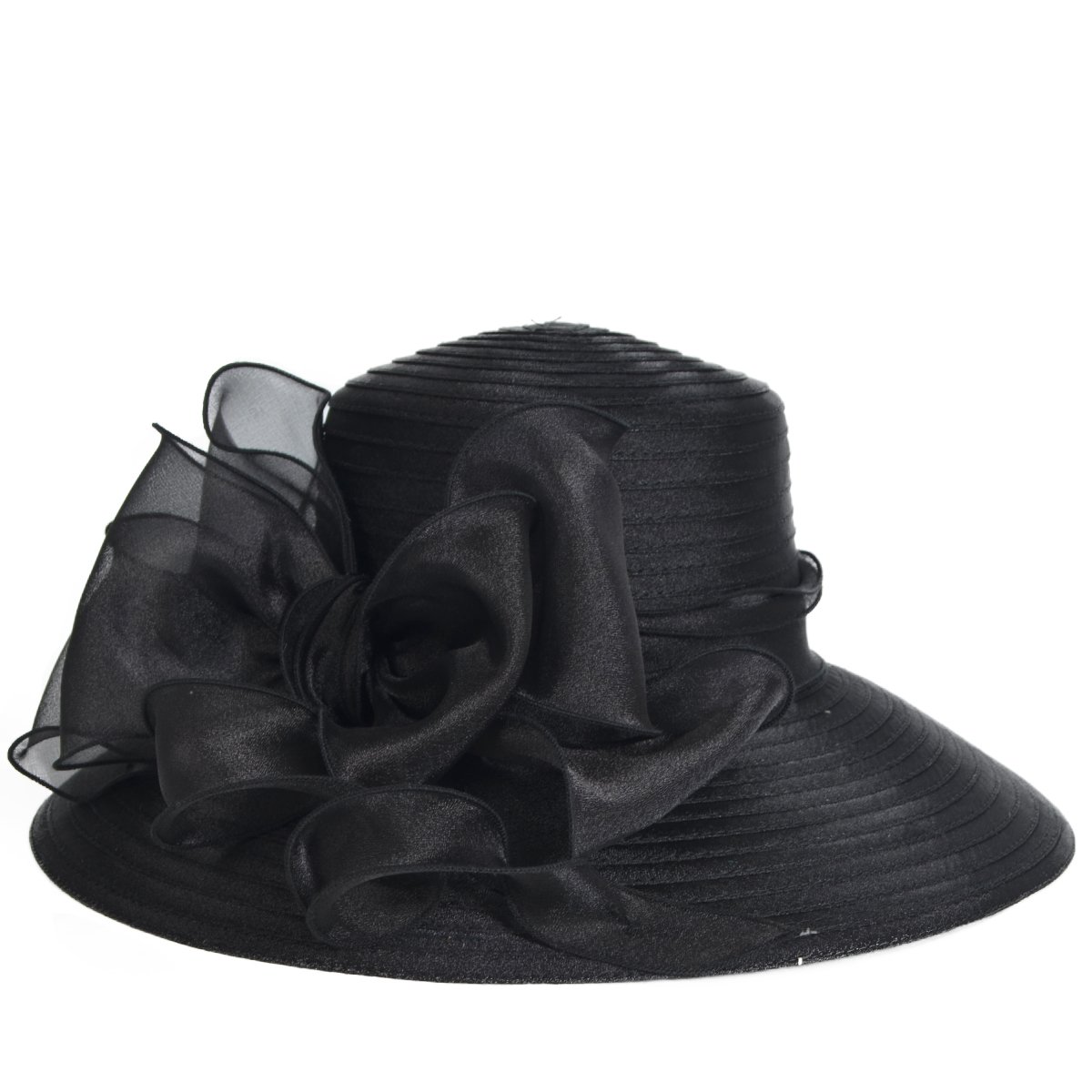 Lightweight Kentucky Church Derby Dress Wedding Hat #S052 (S062-Black)