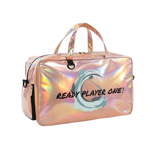 Large Capacity Multifunctional Waterproof Sports Gym Travel Bag With Independent Shoe Compartment (Rosegold)