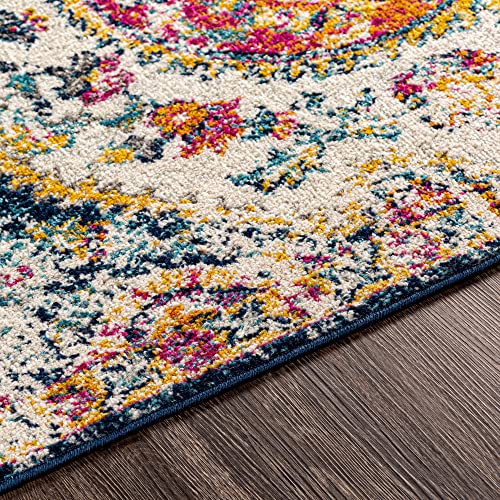 Livabliss Romaine Vintage Medallion Area Rug,6'7" x 9',Orange