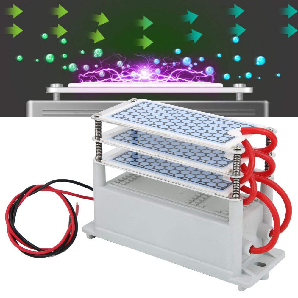Ozone Generator, Ceramic Plate Air Purifier 3.1kv-3.5kv Ozone Disinfection Machine Ceramic Plate Air Purifier for Dryer Refrigerator(110V)