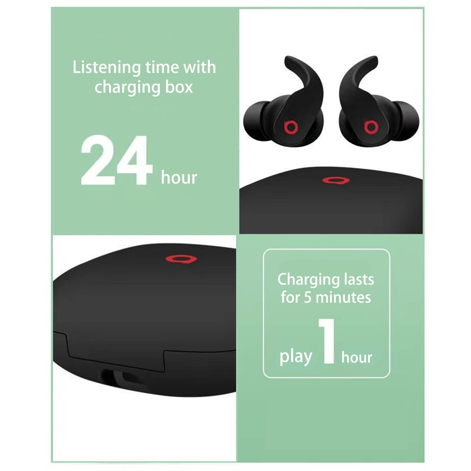Wireless Bluetooth 5.2 Headphones,Wireless Earbuds Waterproof Low-Power Noise Cancellation Binaural Stereo HD Sound Quality for Daily Sport Workout Use