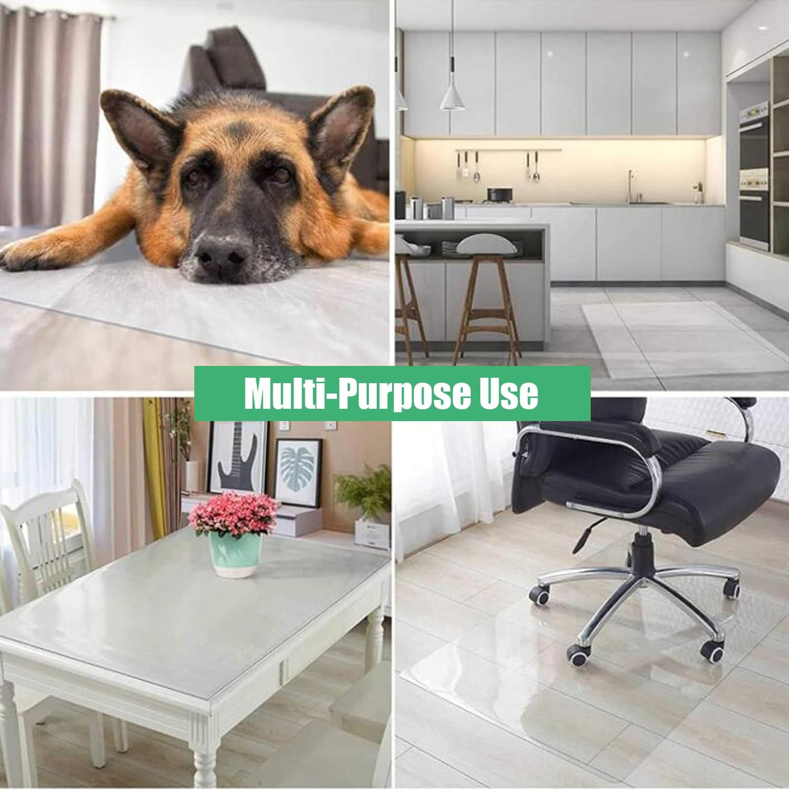 Large Hard Floor Chair Mats, Clear Vinyl Plastic Floor Runner/Protector Mat for Kitchen Office Entrance, Waterproof/Non Slip/Heavy Duty, 28 36 40 48 56 63 71 80 87 95 103 111 120 Long (Size : 70cmX12