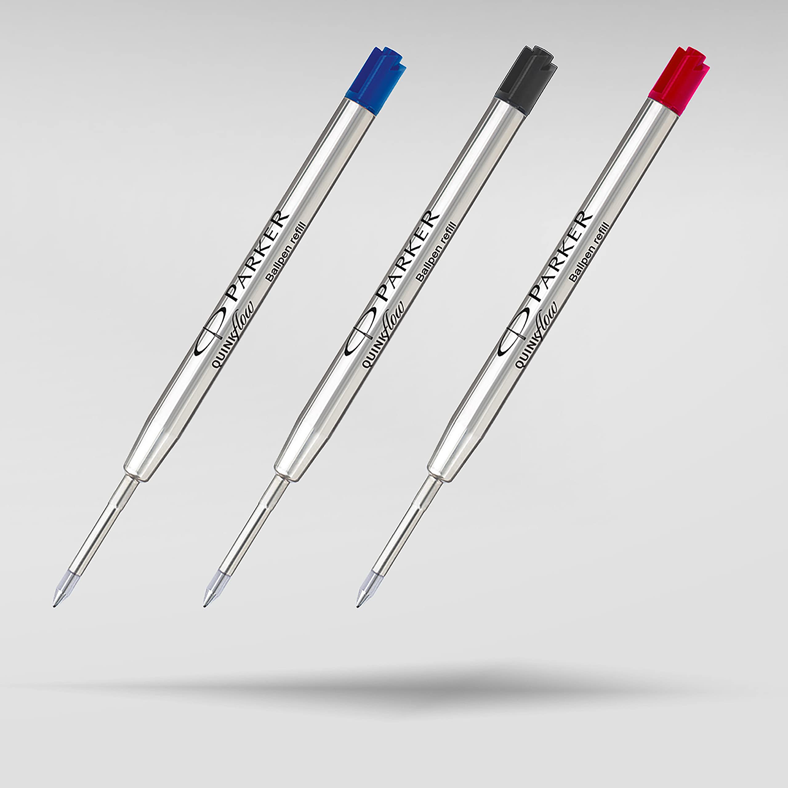 Parker Ballpoint Pen Refills, Medium Point, Blue QUINKflow Ink, 10 Count, Authentic Ink Refills Compatible with Parker Ballpoint Pens