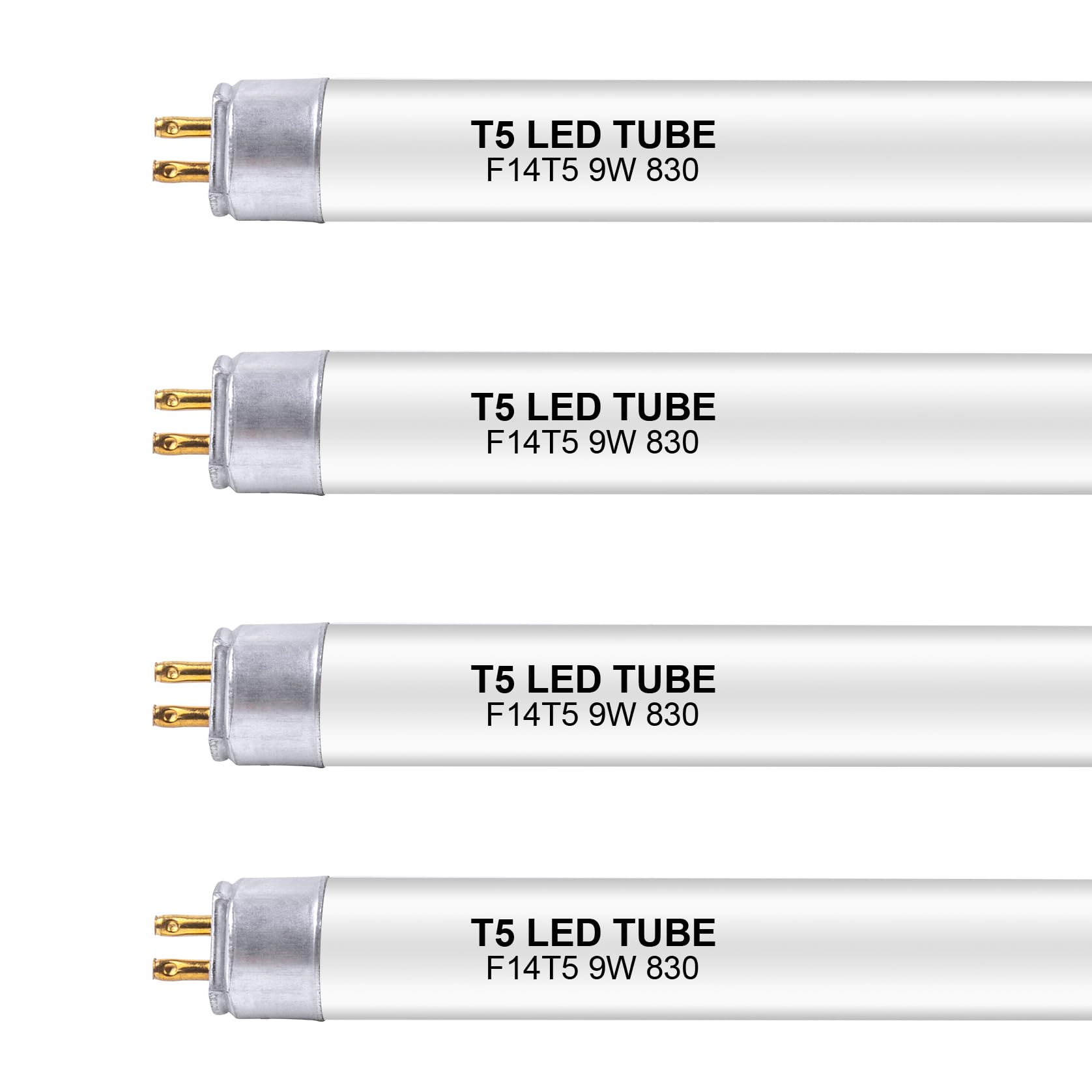 Wesome Lighting 22 Inch F14T5/WW LED Replacement Bulbs, 3000K Warm White, T5 LED 9 Watts Replace Fluorescent Bulb with LED, 950 Lumens, Replacement Tube for Counter and Cabinet Fixture, 4 Pack