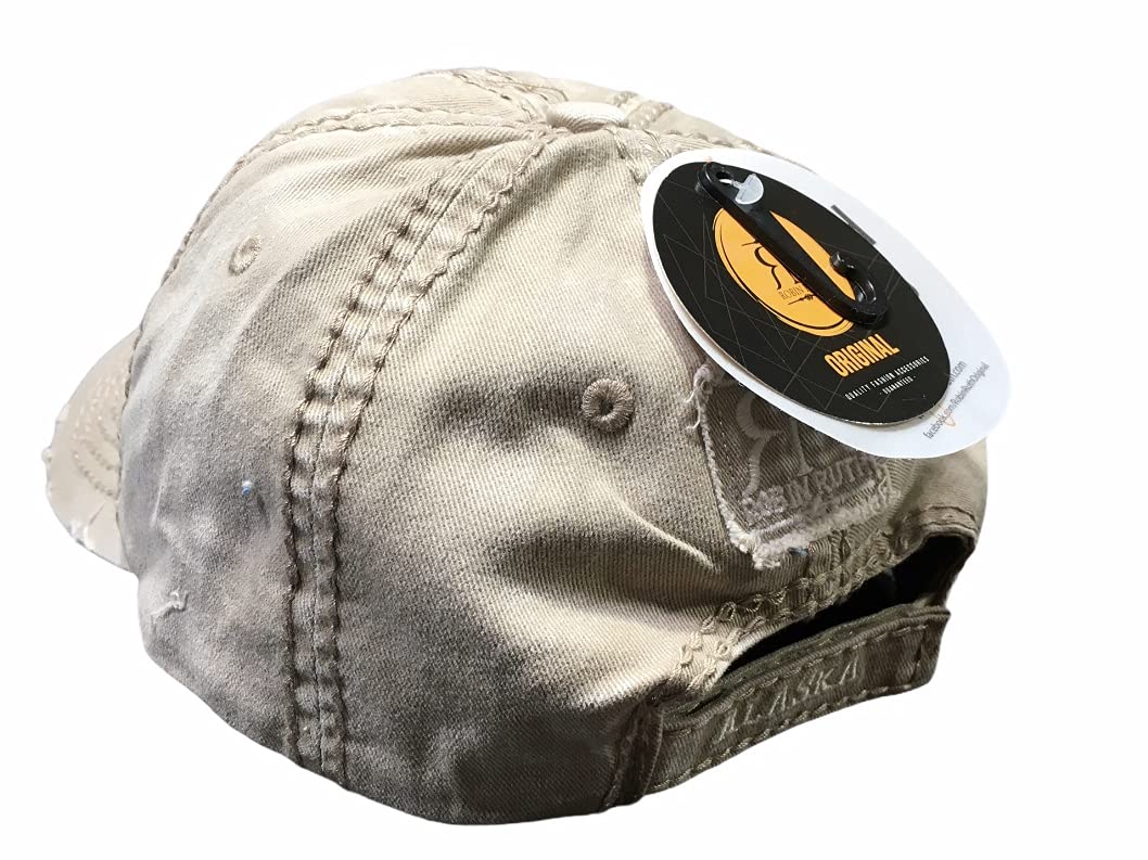 Robin Ruth Quality Floral Alaska Ball Cap Hat Tan