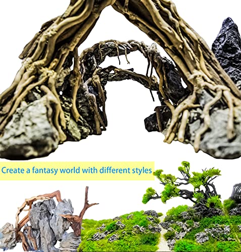 Vmiapxo 8 Pack Natural Driftwood for Aquarium, Aquarium Decor Spider Wood Freshwater Fish Tank Reptile Driftwood Branch (4"- 6")
