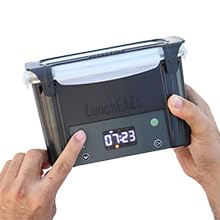 LunchEAZE Lite - Cordless, automatic, smart self heated electric lunch box, for jobsites, travel, office, or students
