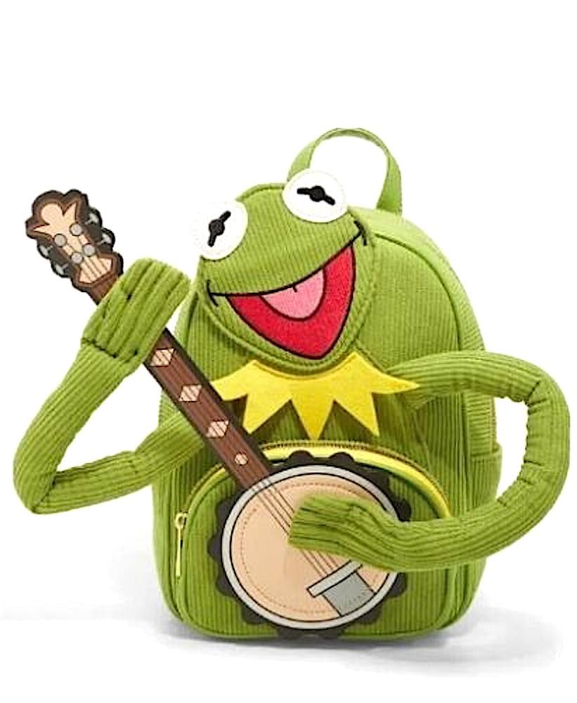 Loungefly Disney The Muppets Kermit The Frog With Banjo Corduroy Mini Backpack