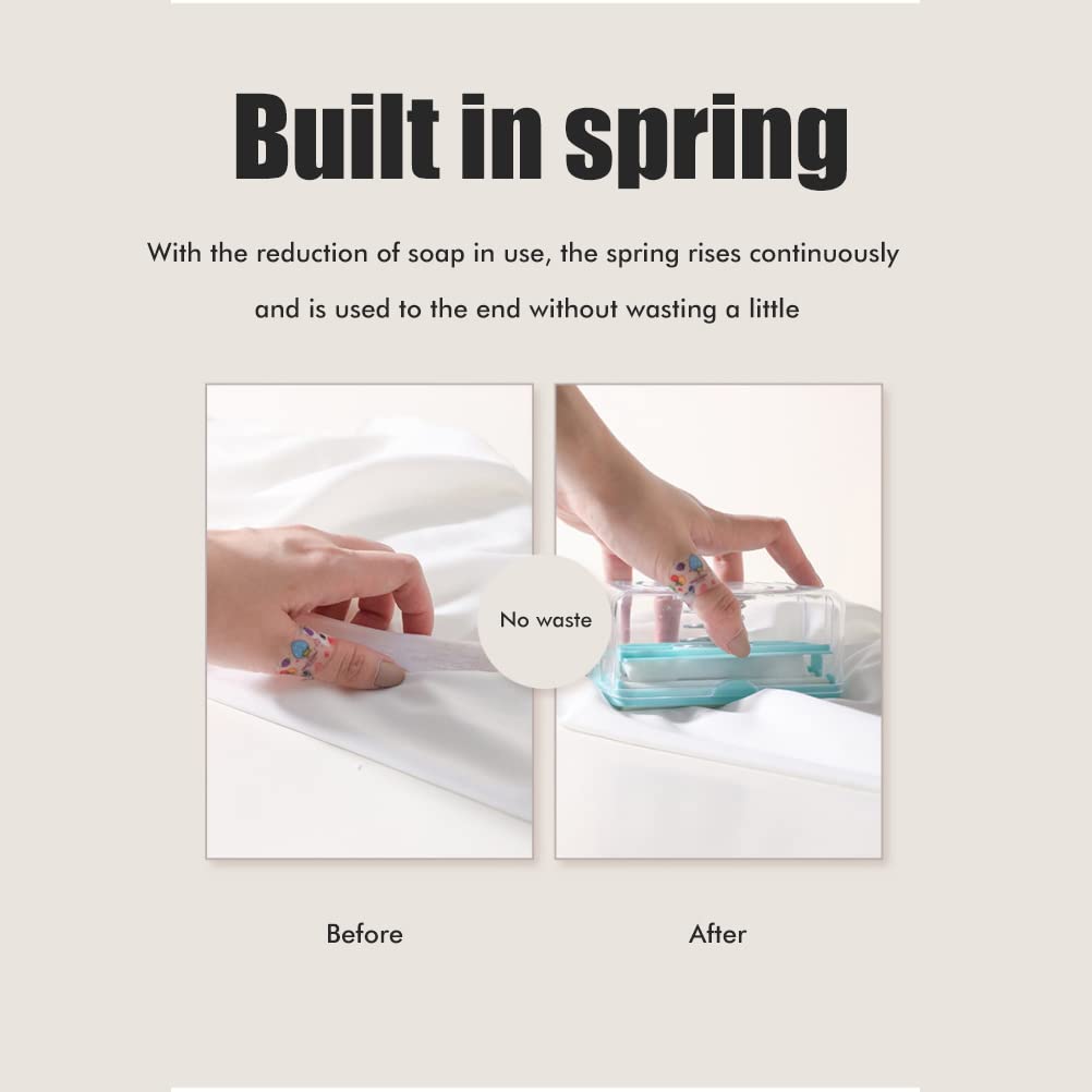 Osuner Multifunctional Bubble Box,Removable Drainers, Dish Foam 2 in 1 Storage Foaming Box,Roller Spring Dish