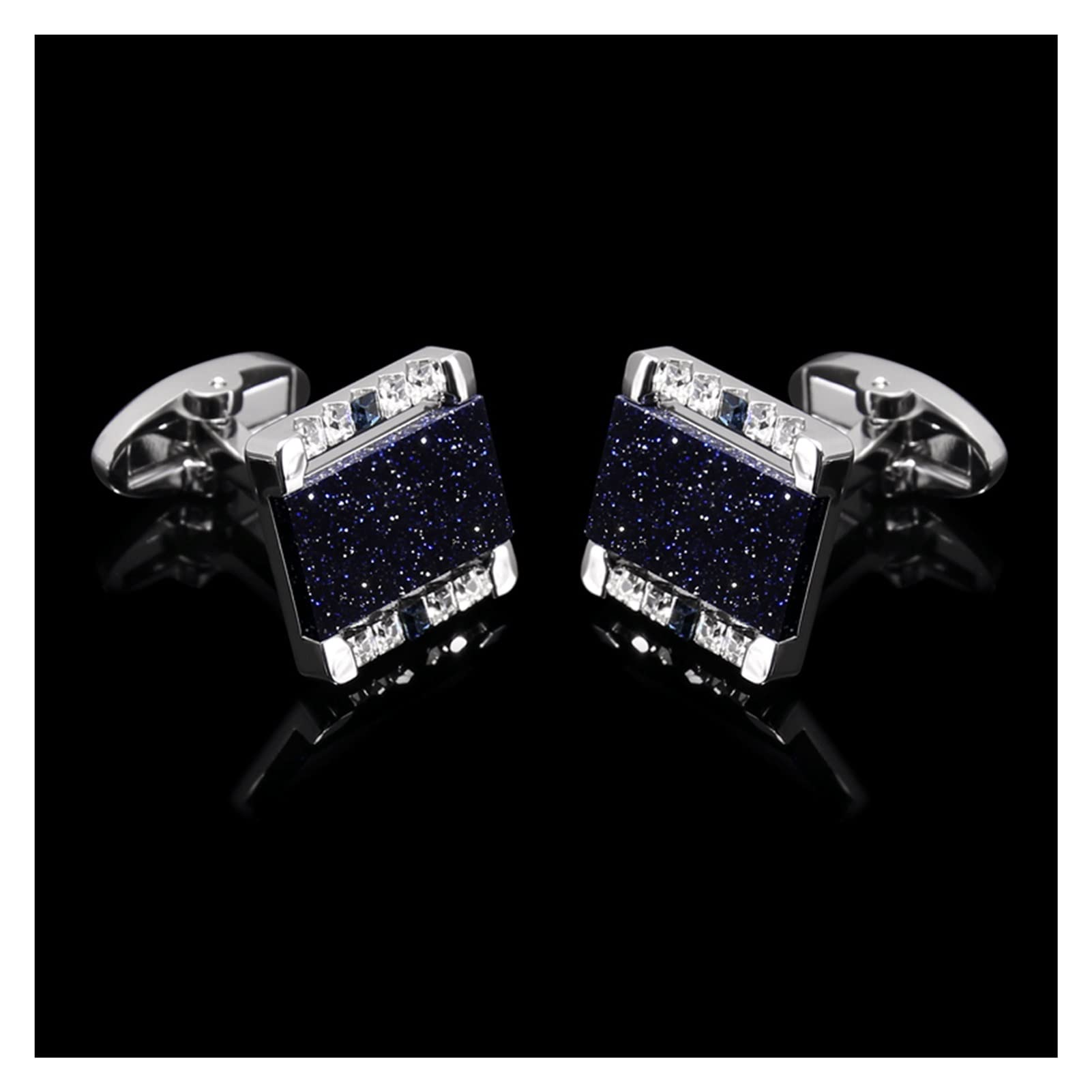Shirt Suit Cufflinks Men's Business Shirt Cuff Nail Gift Box Technology Three-Dimensional Cutting (Color : A, Size : One Size) (A One Size)