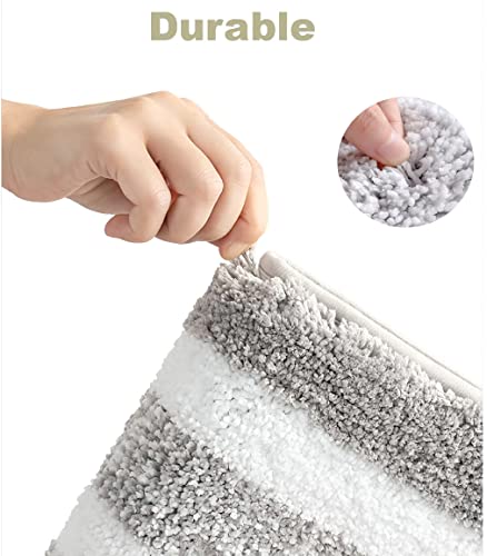 Vodiver Bathroom Rugs Mat for Bathroom Non Slip, Ultra Soft Washable and Gray Bath mats for Bathroom(20x32, Gray)