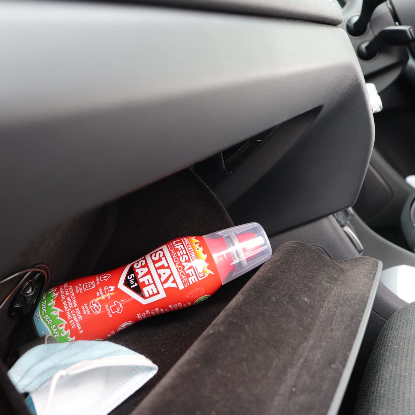 StaySafe 5-in-1 Fire Extinguisher | For Home, Kitchen, Car, Garage, Boat | The best small extinguisher that tackles 5 types of fire in seconds