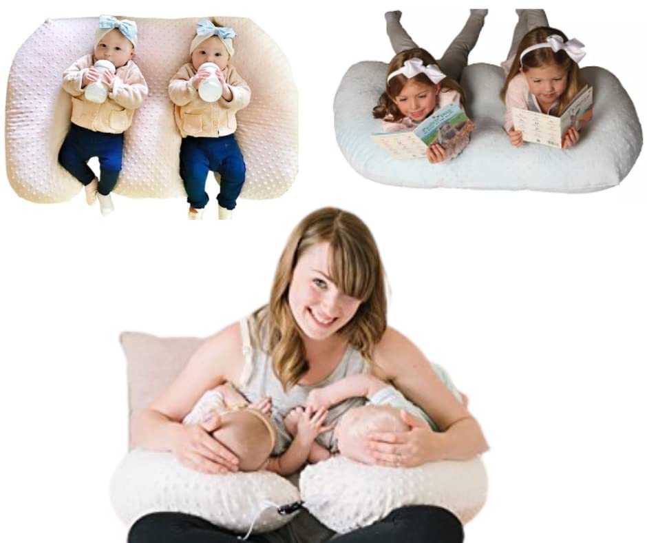 Twin Z The Pillow - 6 uses in 1 Twin Pillow ! Breastfeeding, Bottlefeeding, Tummy Time, Reflux, Support and Pregnancy Pillow! Waterproof Birds