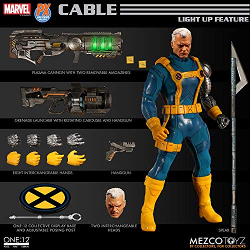 Mezco One: 12 Collective: Marvel Cable (X-Men Version) Action Figure, Multicolor