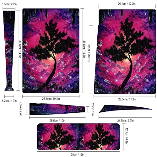 PS5 disc Version Skin for Console and Controllers Vinyl Sticker, Durable, Scratch Resistant, Bubble-Free, Compatible with Playstation 5(Disk Edition)