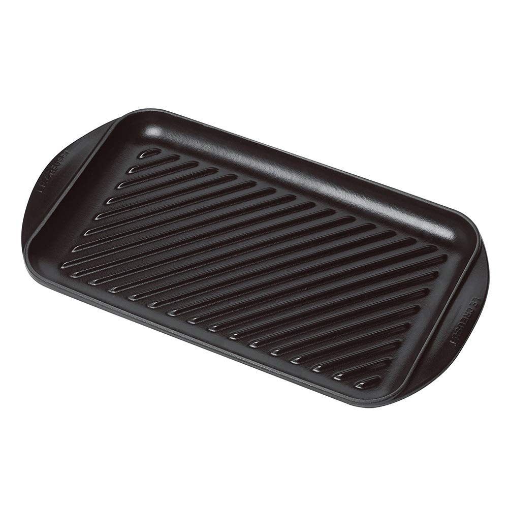 Le Creuset Enameled Cast Iron Extra Large Double Burner Grill, 15-3/4" x 9" x 1" , Cerise