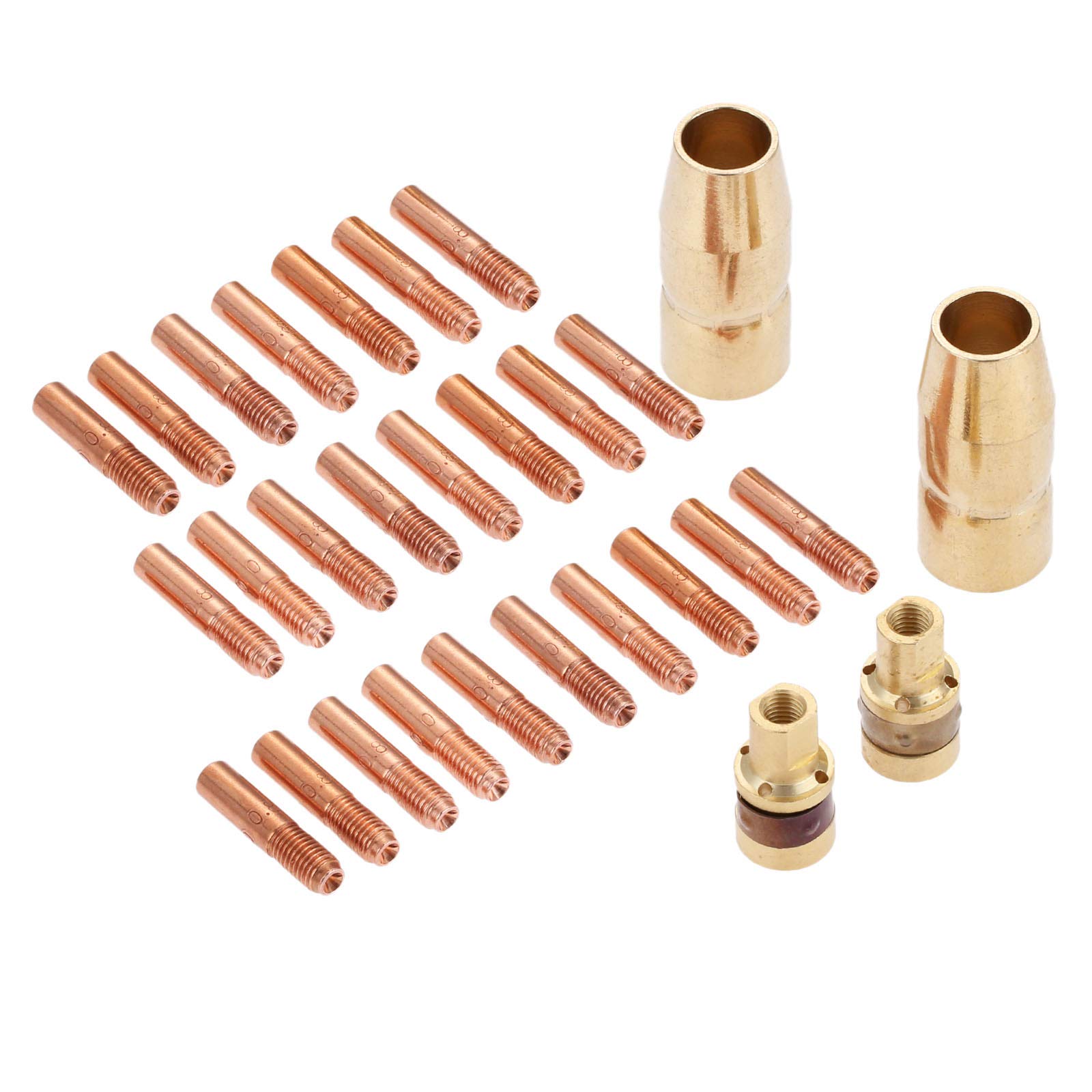 MIG Welding Gun Accessory Kit .030" Tip Nozzle Diffusers for Miller Millermatic M-10/15 Hobart H-9/10: 25pcs Contact Tips 000-067 0.030" + 2Pcs Gas Nozzles 1/2" 169715 + 2Pcs 169-716 Gas Diffuses