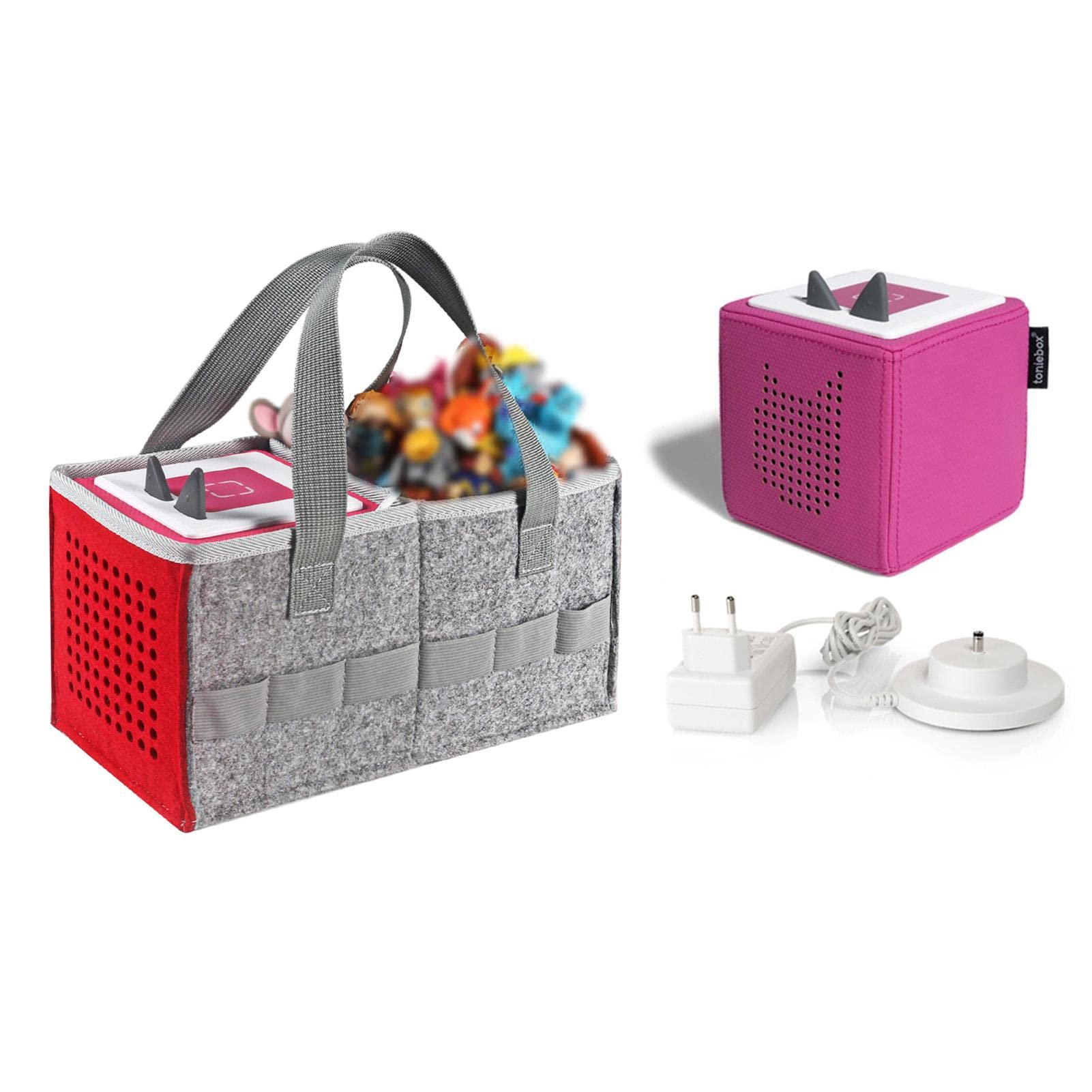 Storage Bag for Tonies Starter Set Tote Bag for Toniebox Starter Set Case for Toniebox Starter Set Bag for Tonies Box Kids Hard Case with Handle | Portable Travel Portable Carry Case