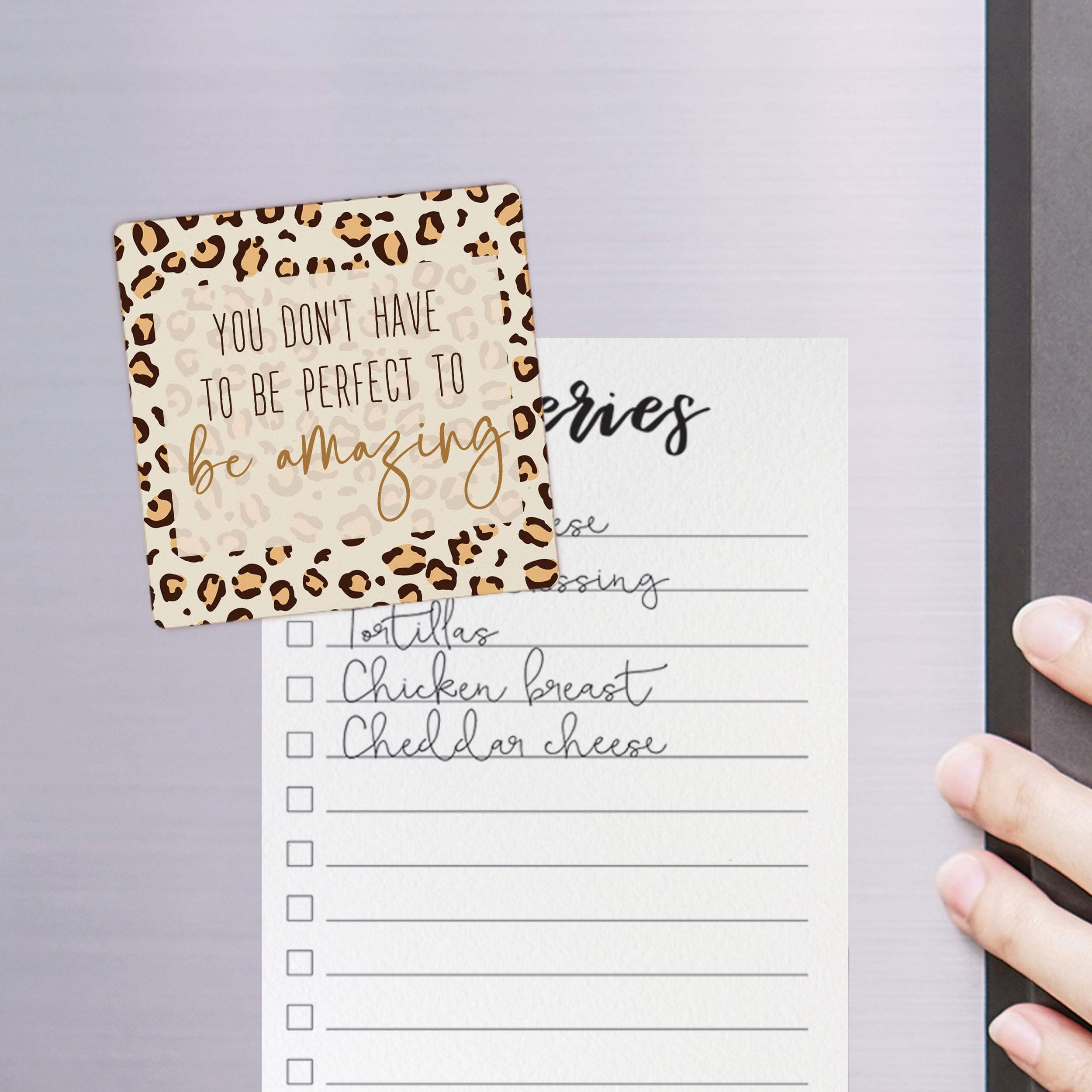 Perfect to Be Amazing Cheetah 2.75 x 2.75 Wood Inspirational Refrigerator Magnet