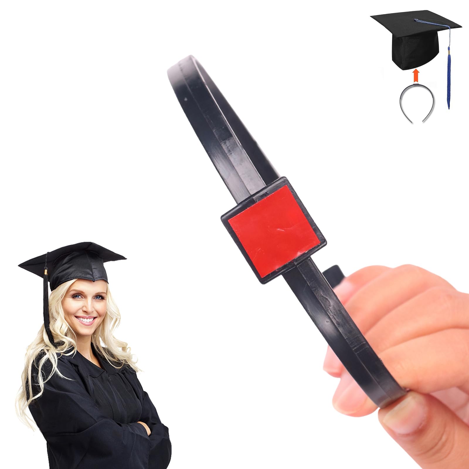 TIMMOKO 1PCS Graduation Cap Headband Holder Clip Secures Your Graduation Cap. Simple And Practical Graduation Cap Insert Headband.Perfect Accessory for Busy Graduates.