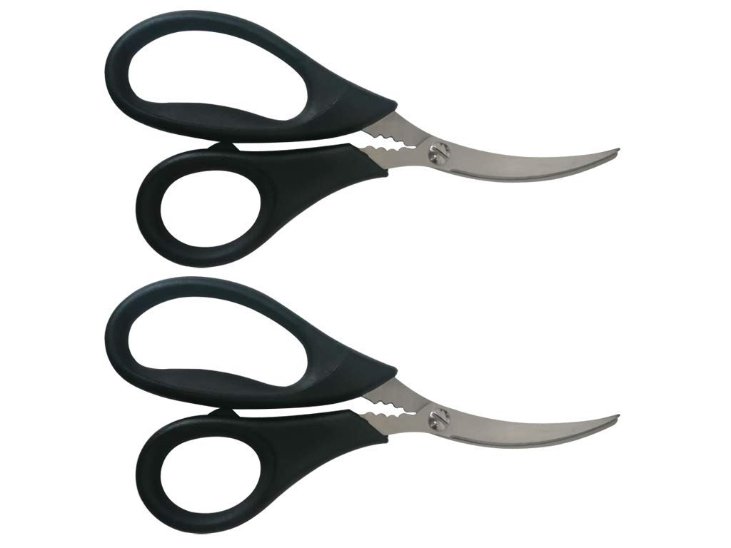 Shrimp Deveiner Scissors Tool, Shrimp Deveiner Cleaner - Seafood Scissors, Lobster Shrimp Scissors Tool, Lobster, Crawfish, Prawns Deveiner Scissors, Crab Leg Cracker, Pack of 2