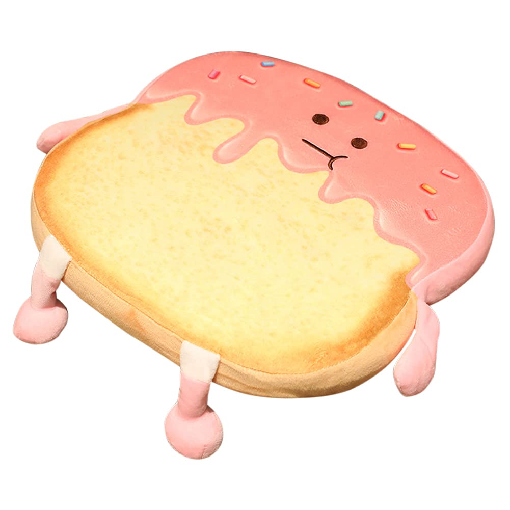 Oumelfs Toast Seat Cushion Cute Chair Pillow Pads Memory Foam with Removable Cover Gaming Chair Office Home Bedroom Shop Restaurant Decor (Strawberry)