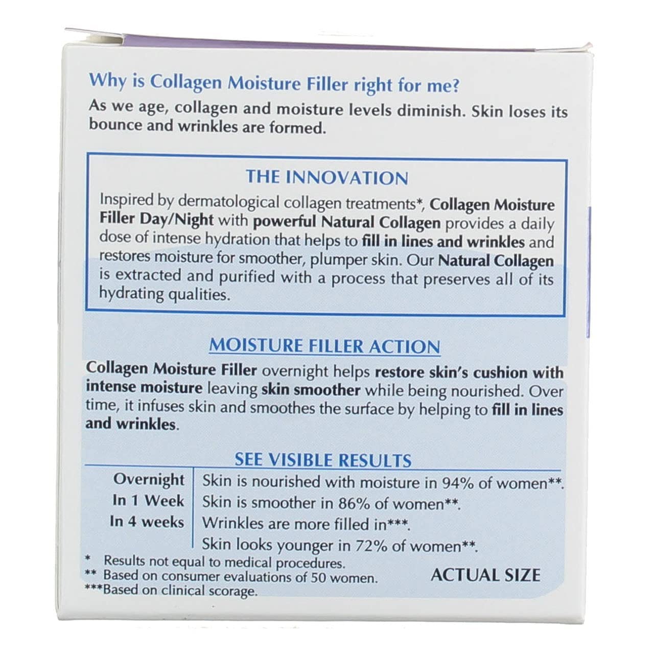 L'Oreal, Daily Moisturizer, Day/Night Cream, Collagen Moisture Filler, 1.7 Ounce