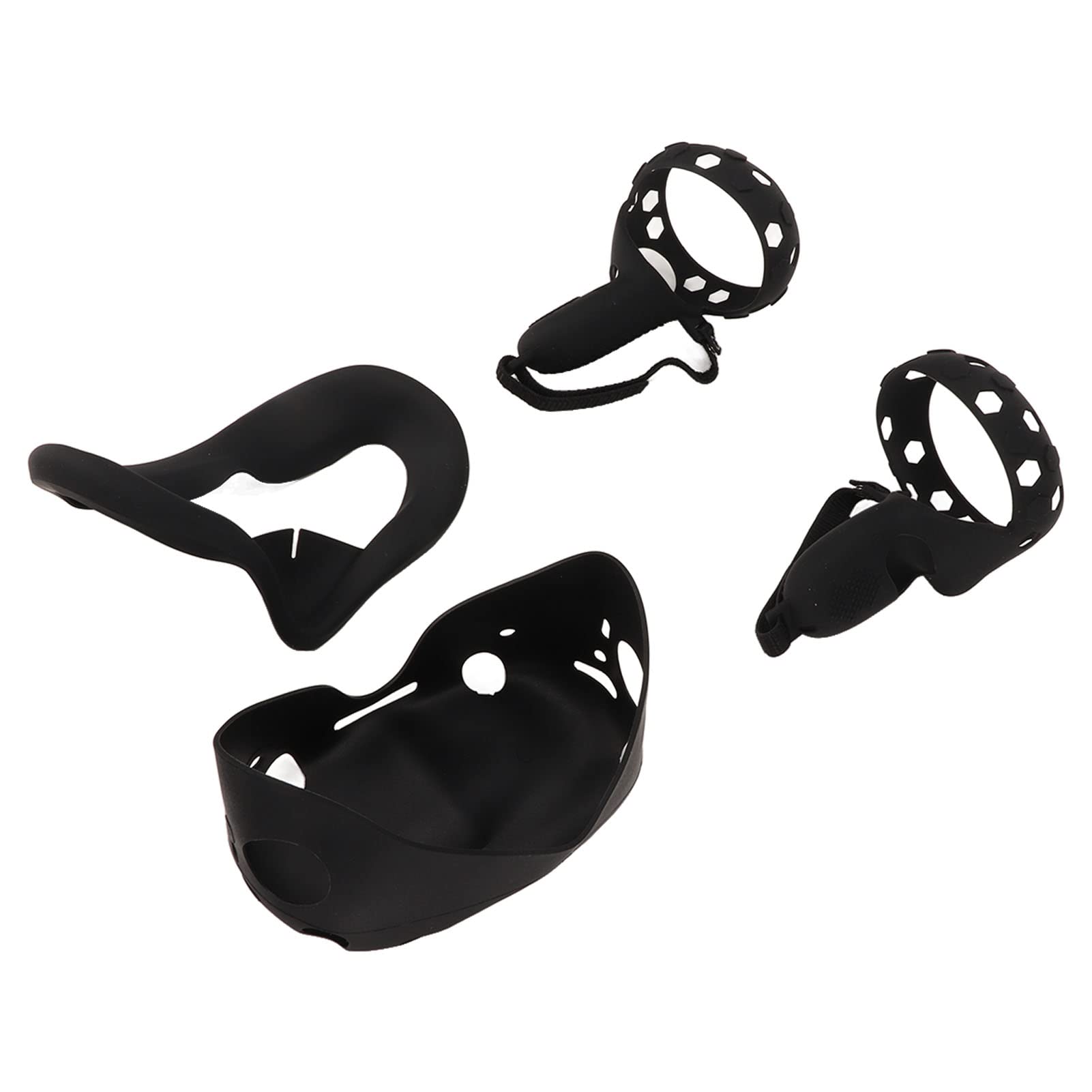 Silicone Cover Set for Quest 2, VR Silicone Grips Face Cover Lens Protective Cover VR Shell Cover Set, Non Slip Design, for Quest 2 Replacement Accessories
