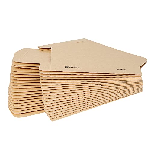 Restaurantware Bio Tek 6 .25 x 2 x 3.75 Inch Single Taco Holder 200 Greaseproof Stand Up Taco Holder - Large Self-Standing Kraft Paper Paper Taco Holder Freezable
