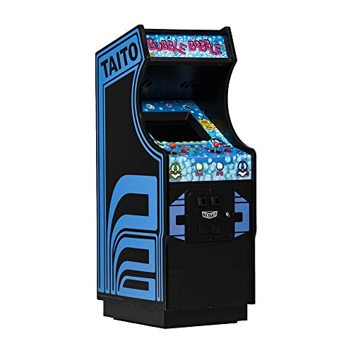Numskull Quarter Arcades Bubble Bobble Collector's Edition Mini Arcade - 1/4 Scale Authentic Wooden Replica, Original ROM, Rechargeable Battery & 3W Speakers for Retro Enthusiasts