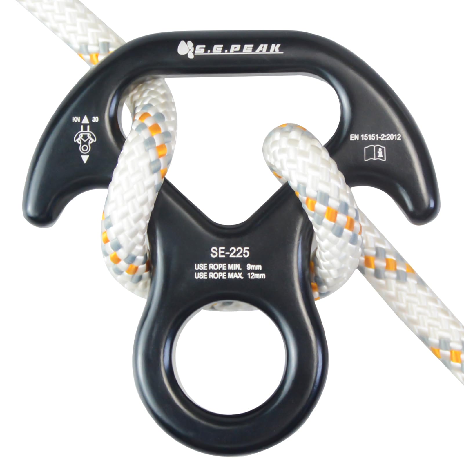 S.E.PEAK 35kN Rescue Figure 8 Descender Climbing Gear Downhill Equipment Rigging Plate Rappeling Device for Rock Climbing/Aluminum Alloy,Red
