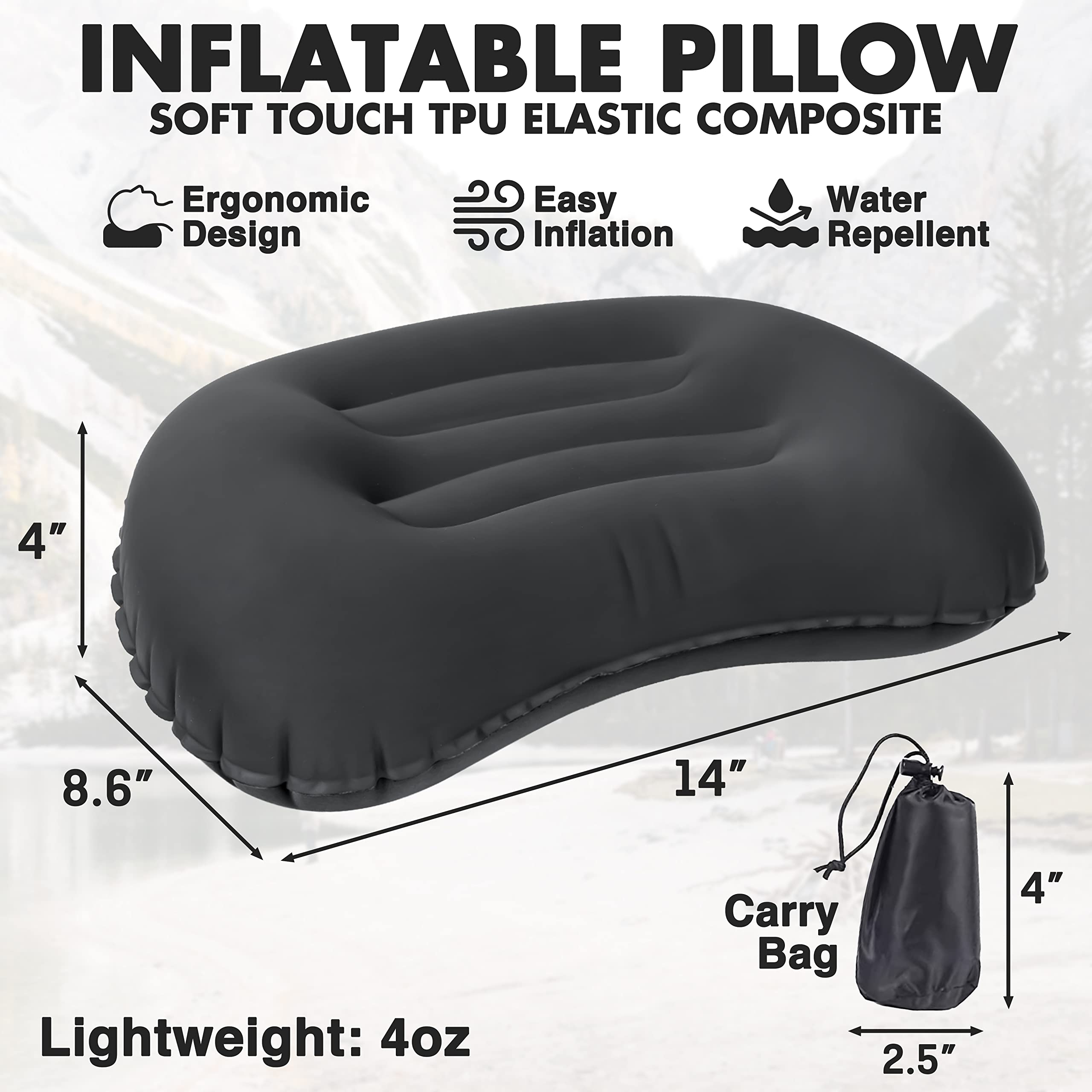 Rojomark Duck Down - 600 Fill Power Duck Down Mummy Sleeping Bag, Sleeping Pad and Air Pillow. Backpacking Sleeping Bags for Adults for Hiking, Camping and Traveling.