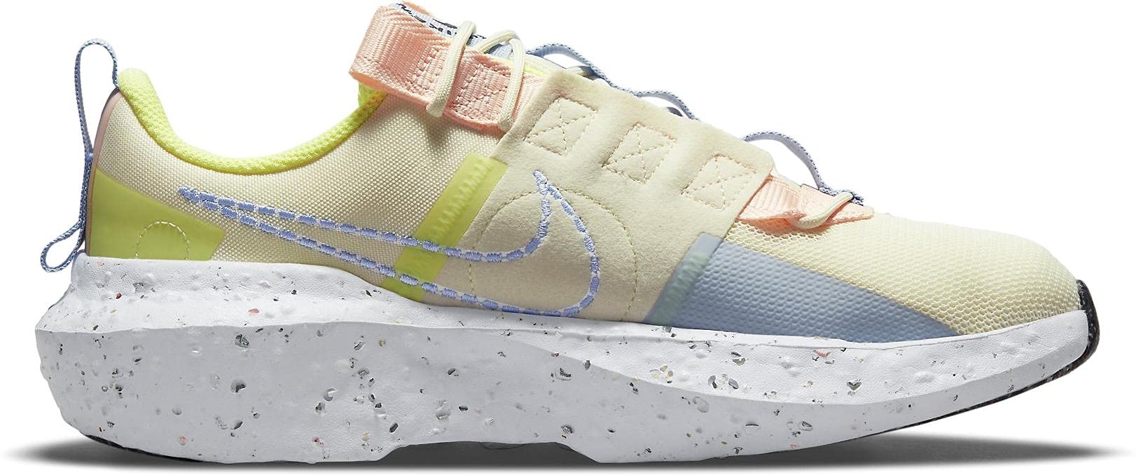 NIKE Women's Sneaker Running Shoe, Cashmere Aluminum Lime Ice Pale Coral Light Lemon Twist Black, 7.5