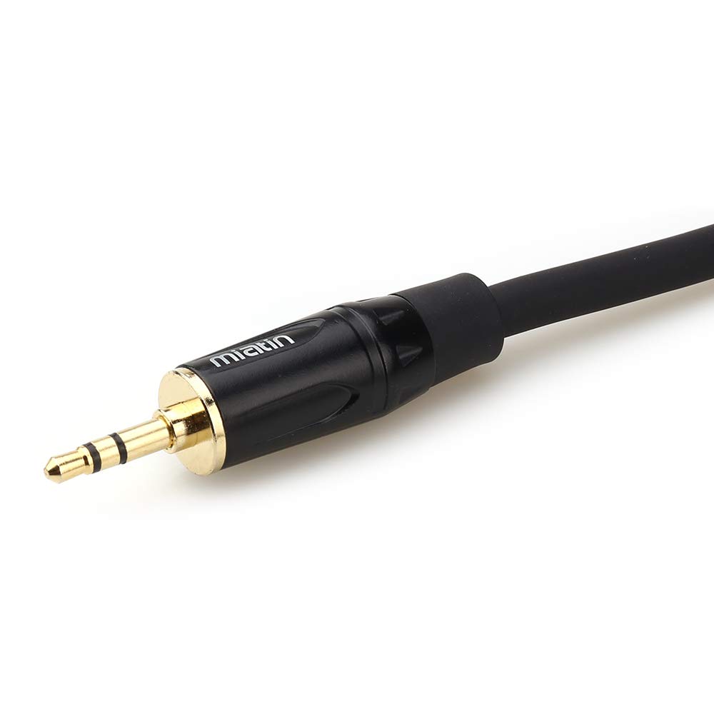 MIATIN 3.5mm 1/8" Male to Dual RCA Male Aux Jack Stereo Audio Y Splitter Patch Insert Cable -3Meters /10Feet