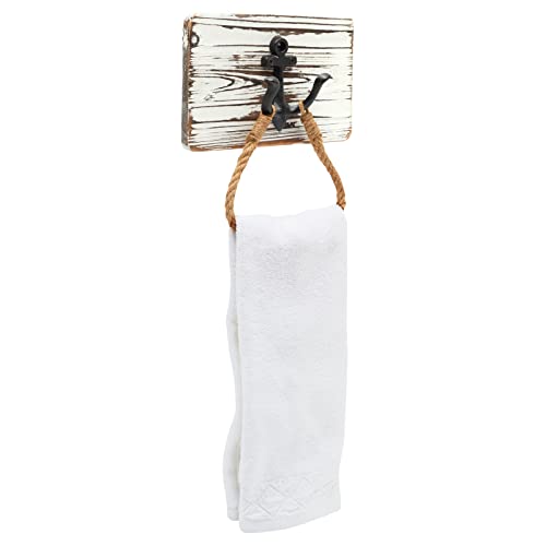 Okuna Outpost 2 Pack Nautical Towel Ring Holder, Anchor Bathroom Decor and Accessories (9 x 6 in)