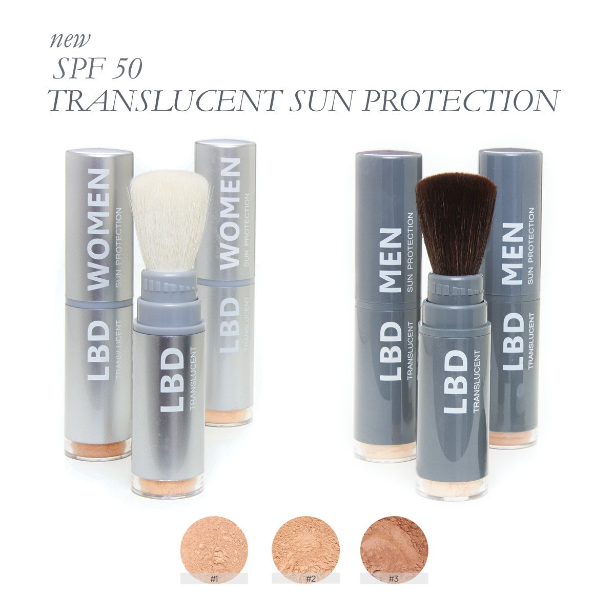 La Bella Donna Natural Mineral Women's Waterproof SPF 50 Powder Sunscreen with Exclusive Dial System Dispensing Brush | NON-NANO | NON-CHEMICAL | REEF SAFE - 5g (Fair Skin)