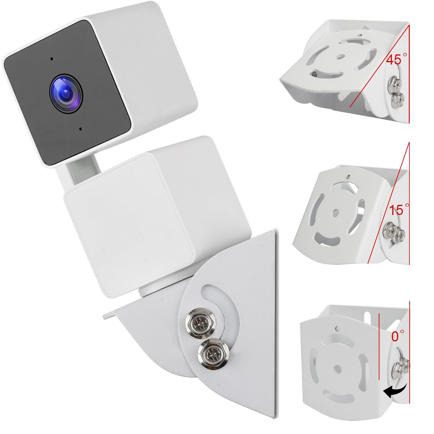 Uogw Adjustable Wall Mount Compatible with Wyze Cam Pan V3/V2/Wyze Cam V4/Wyze Cam V3/Blink Mini,Adjustable Angle Mounting Bracket for Wyze Cam Get The Best View