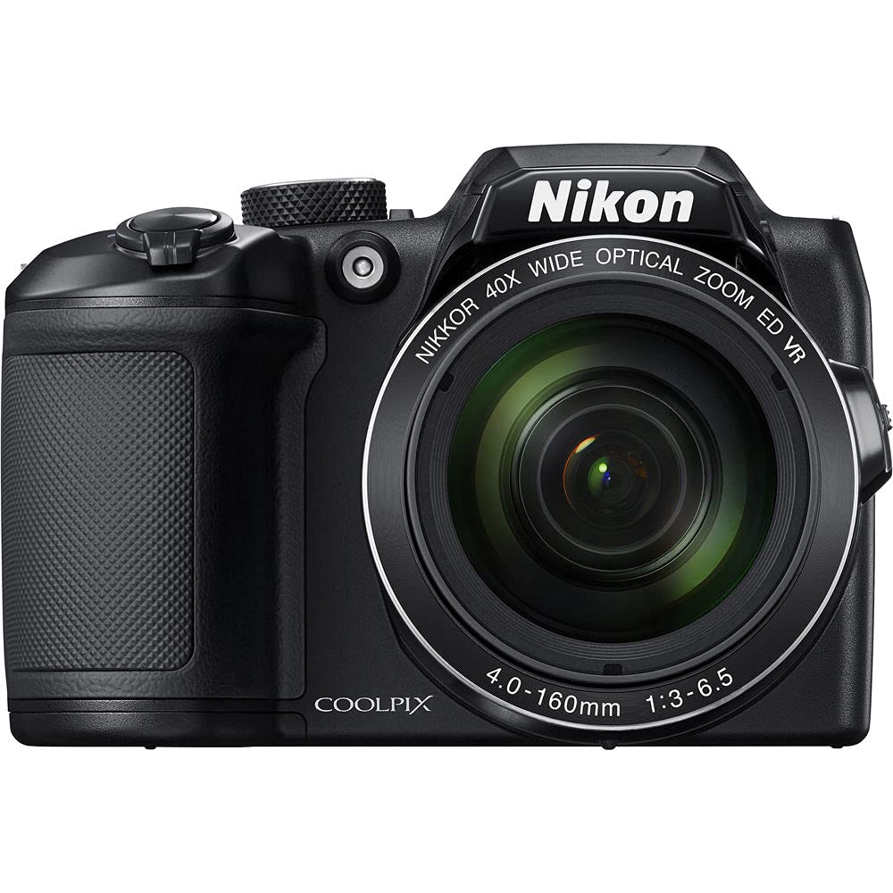 Nikon B500 Digital Camera (Black) with All-in-One Starter Bundle - Includes: SanDisk Ultra 64GB Memory Card, 4X Rechargeable Seller Replacement Batteries, Medium Size Carrying Case, and Much More